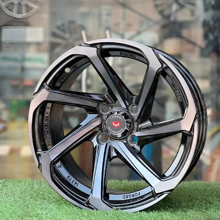Order 13 Inch Aftermarket Black Chrome Racer Alloy Rim