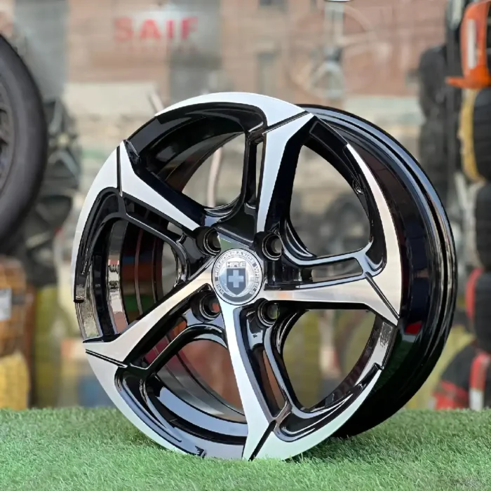 Buy 14 Inch Aftermarket Black and White Velocity Alloy Rim