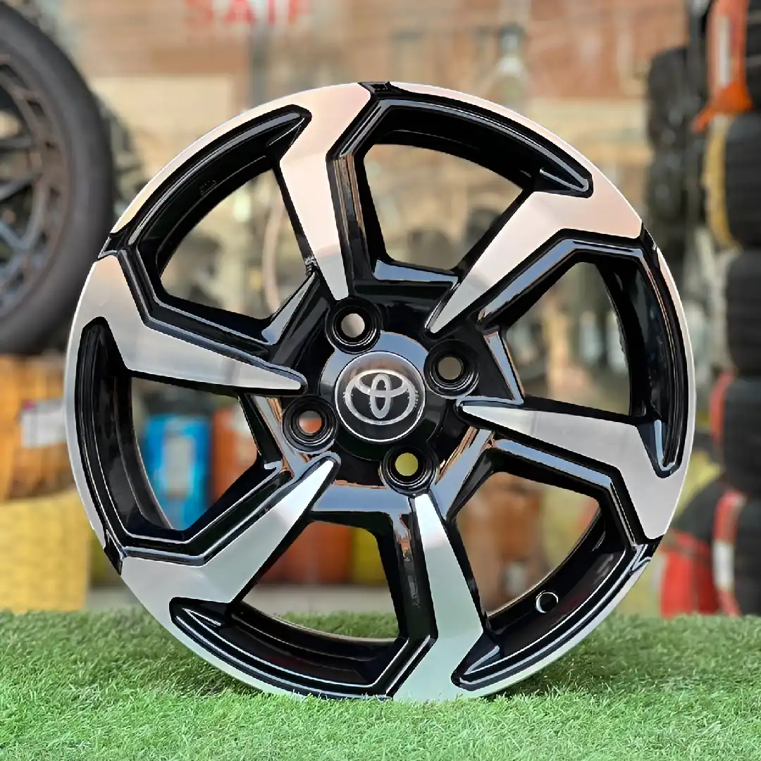 Buy 15 Inch Aftermarket Black and Silver Matrix Alloy Rim